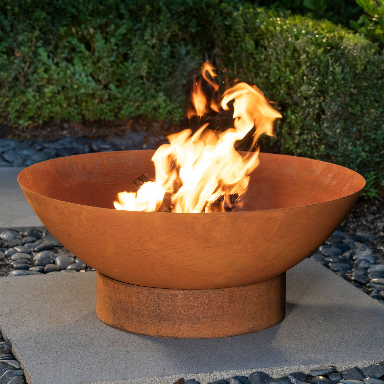 Fire Pit 70cm Round Steel Rust | Mimosa