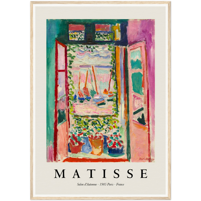 Galrie Henri Matisse Open Window Art Print - Elegant Home Decor, Wood ...