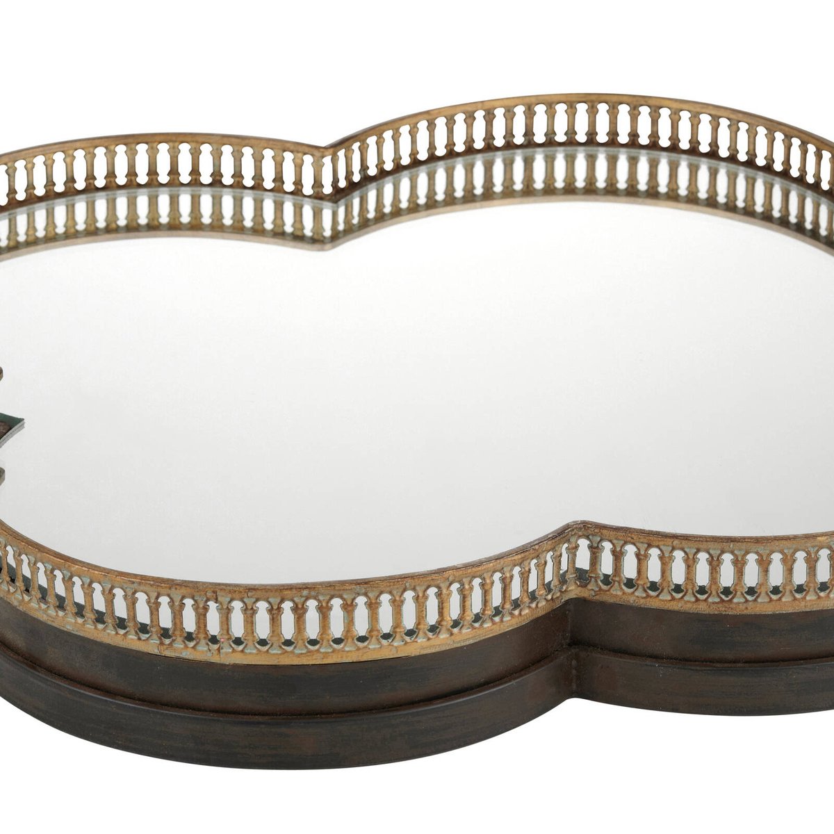 Amalfi Clover Mirror/tray Antique Gold 50cm - Bunnings Australia