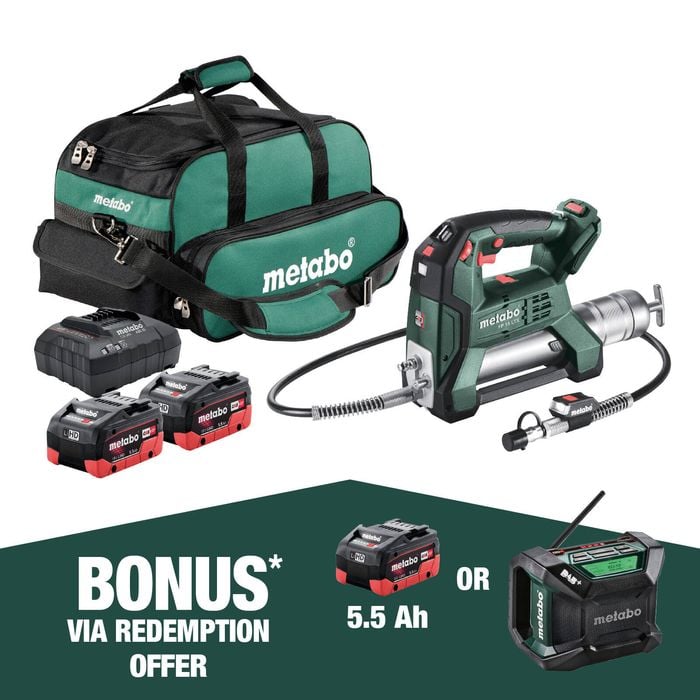 Metabo 18V Grease Gun Kit W/1X4.0AH AU60078904 - Bunnings Australia