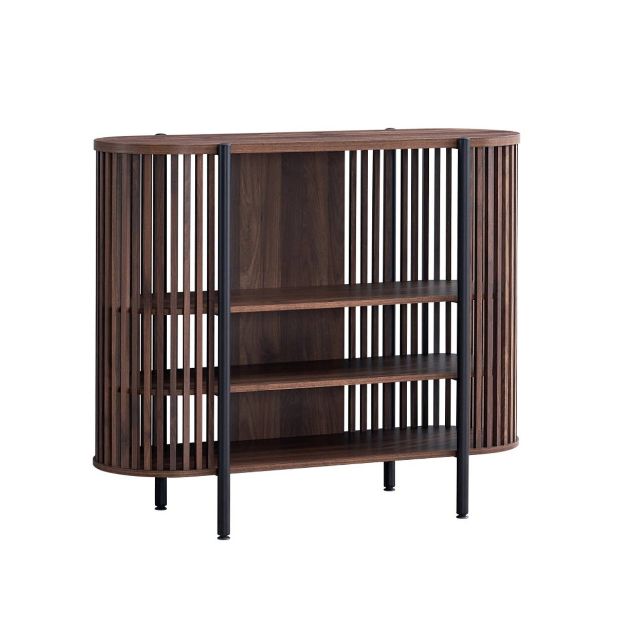 Design Square Ailani Wooden Sideboard Buffet Unit Storage Cabinet 3 ...