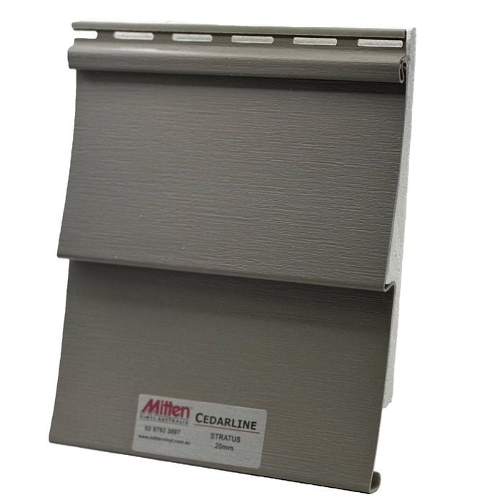 Mitten Vinyl Australia 5.84m x 20mm Stratus Cedarline Vinyl Cladding ...