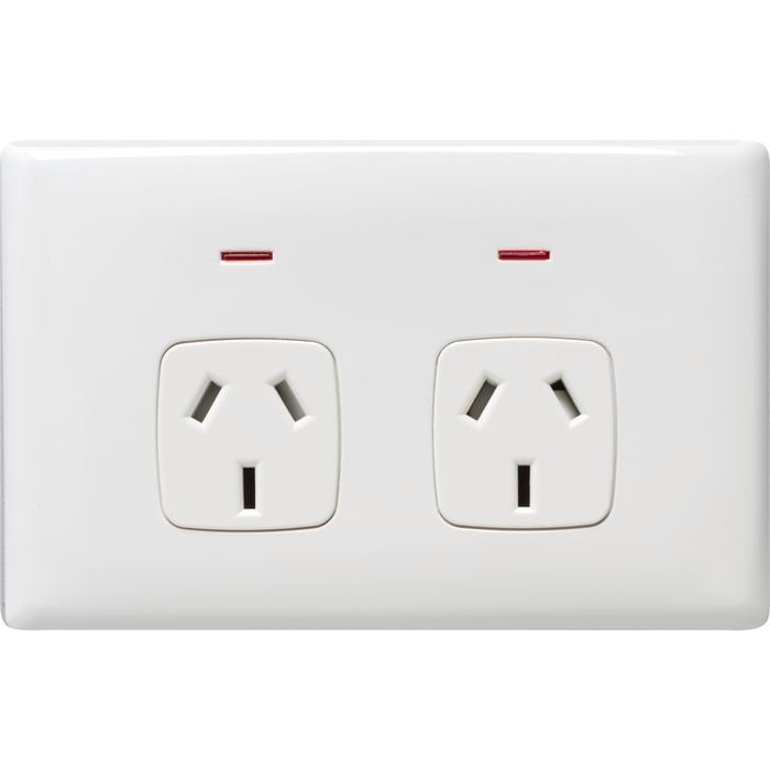 HPM LINEA Double Powerpoint with Autoswitch - Bunnings Australia