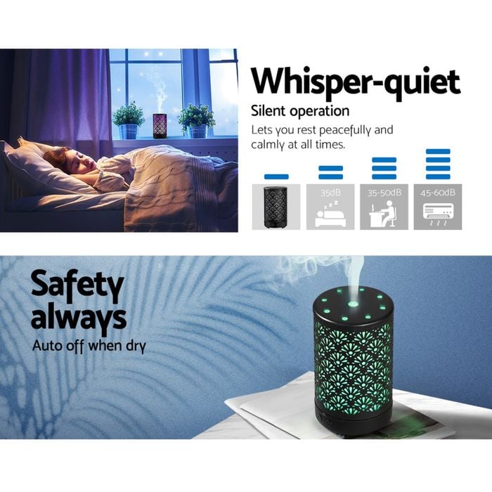 Devanti 100ml Aroma Diffuser Aromatherapy Black - Bunnings Australia