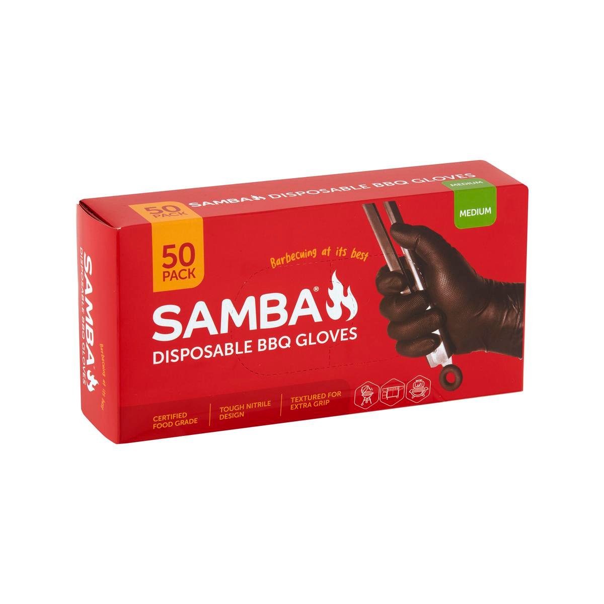 Samba Medium Disposable BBQ Gloves - 50 Pack - Bunnings Australia