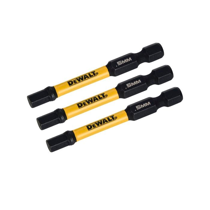 DeWALT FLEXTORQ 57mm HEX5 Screwdriver Bit 3 Pack DWAF2HX5IR3 - Bunnings ...