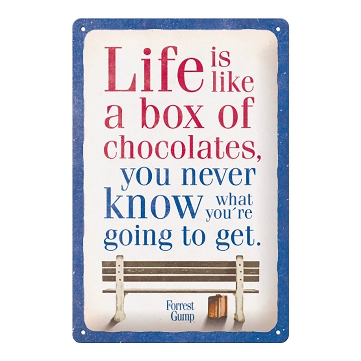 Nostalgic Art 20x30cm Medium Sign Forrest Gump Chocolate - Bunnings ...