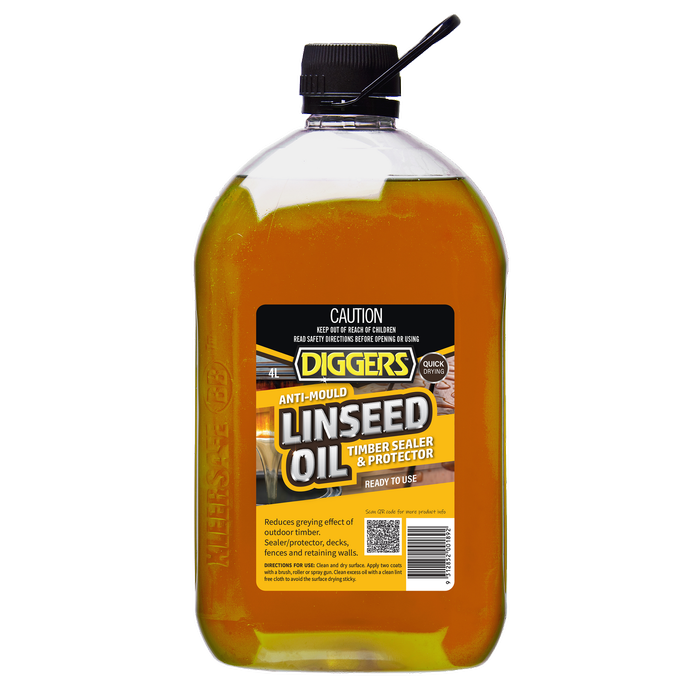 DIGGERS 4L Anti-Mould Linseed Timber Oil - Bunnings New Zealand
