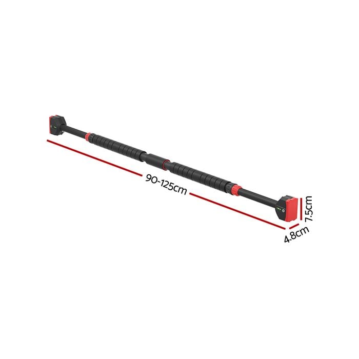 Everfit Adjustable Doorway Pull Up Bar 90cm-125cm Chin Up Bar Level ...
