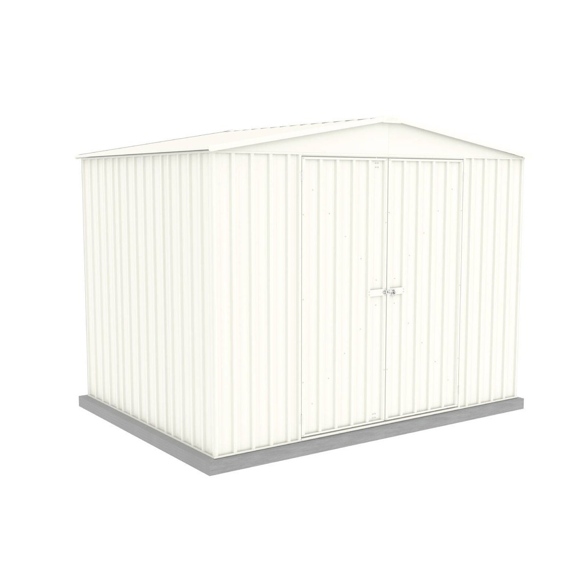 Absco Sheds 3.00mW x 2.18mD x 2.30mH Surfmist Double Door Highlander ...