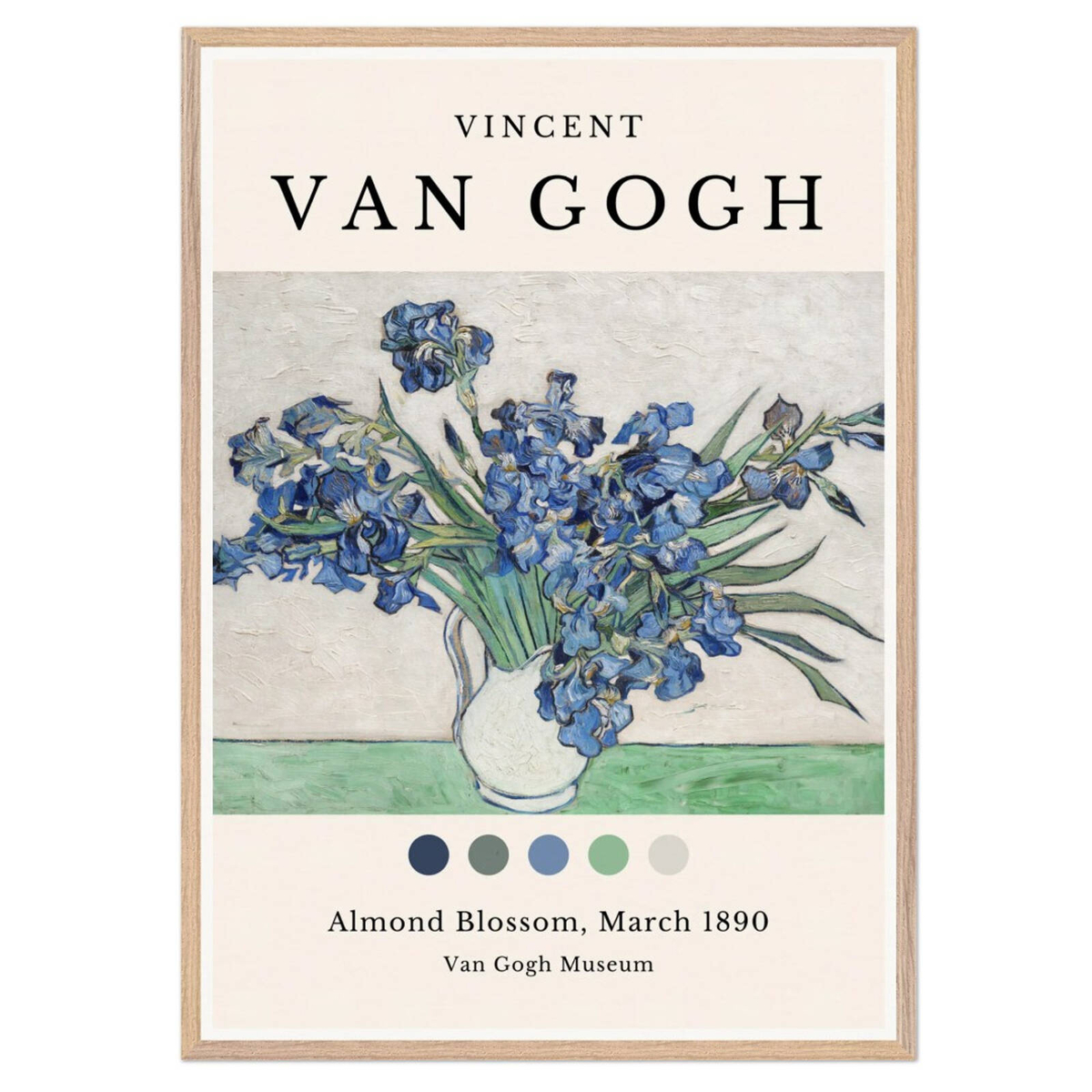 Galrie Van Gogh's Irises in Vase Iconic Post-Impressionist Art Print ...