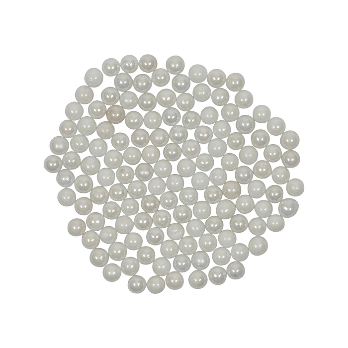 Tuscan Path 10-15mm 1kg White Mini Marble Glass Decorative Pebble ...