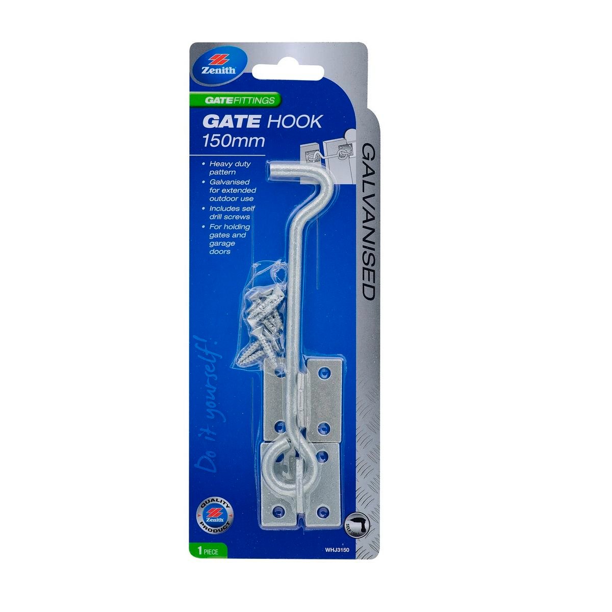 Zenith 150mm Galvanised Heavy Duty Gate Hook - Bunnings New Zealand