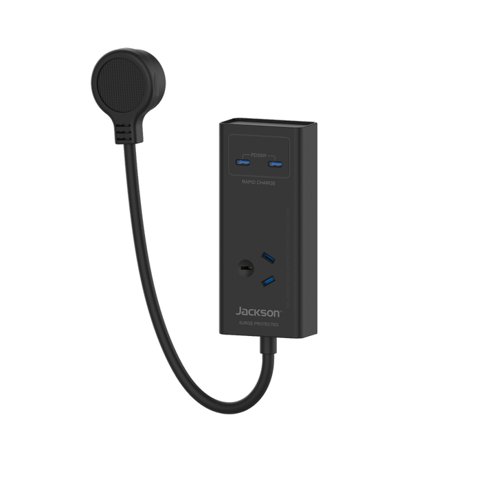 Jackson Black 1 Outlet PD30W Portable Powerboard With USB 2C - Bunnings ...