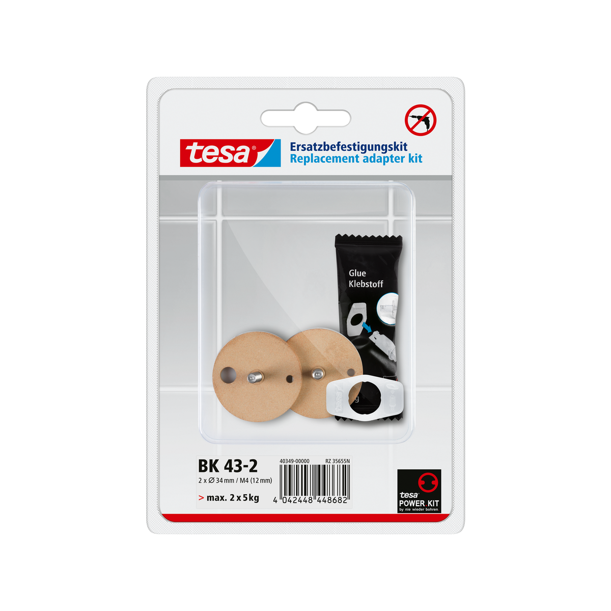 tesa Bathroom Accessory Replacement Adapter Kit - Bunnings Australia