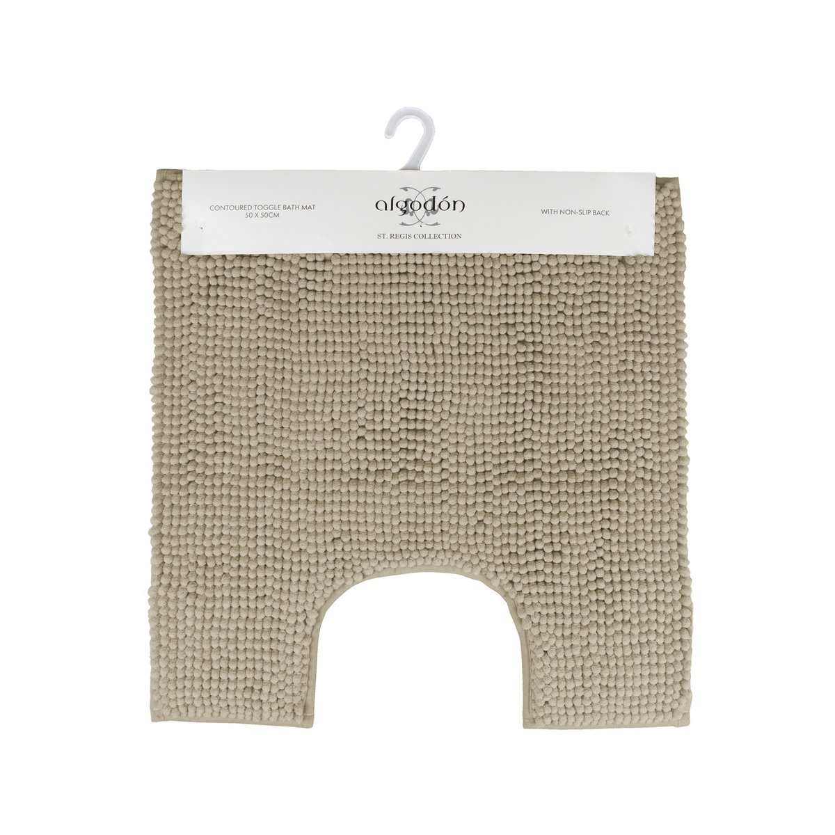 Ardor Toggle 50x50cm Contoured Bath Mat Stone - Bunnings Australia