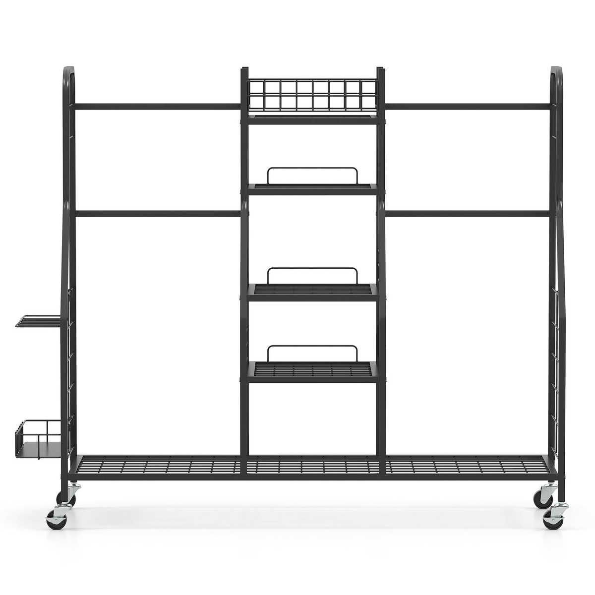 Costway Metal Golf Bag Storage Rack Mobile Golf Club Stand Organizer w ...