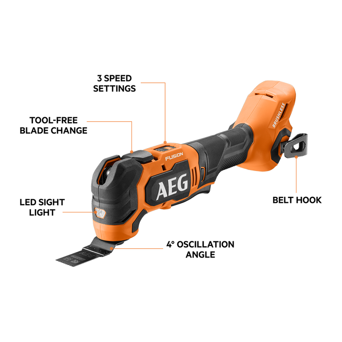 AEG 18V FUSION Multi Function Tool Skin A18FMT20 - Bunnings New Zealand