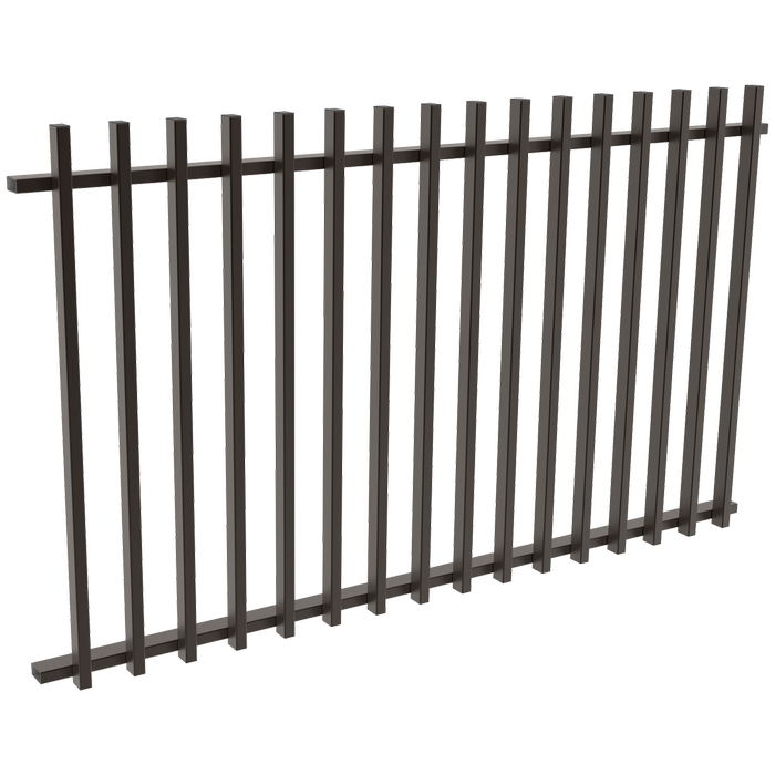 ProtectorAl 1800 x 1050mm Black Aluminium Batten Balustrade Panel ...