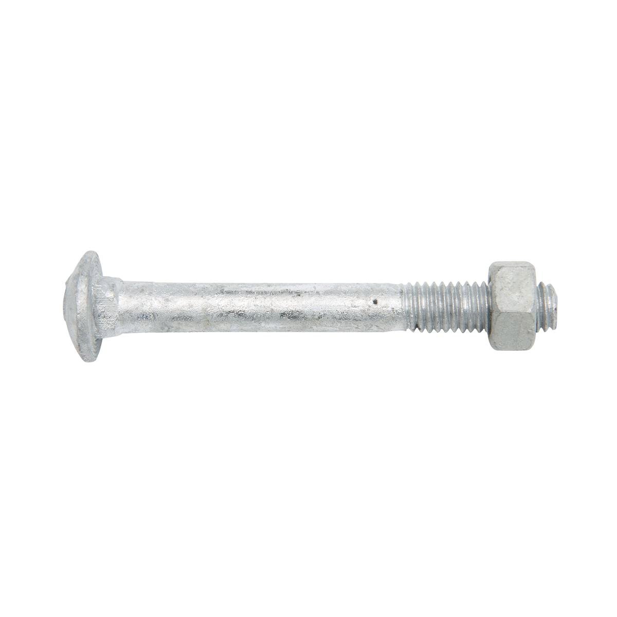 Zenith M8 x 70mm Hot Dipped Galvanised Cup Head Bolt And Nut - Each ...