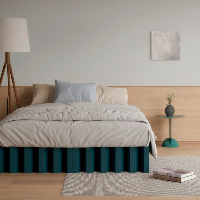 Yona Fold Out Cardboard Bed Base Frame - Forest Green Queen - Bunnings ...