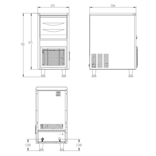 Thermaster Sn-25c Blizzard Underbench Bullet Ice Maker 25kg - Bunnings ...