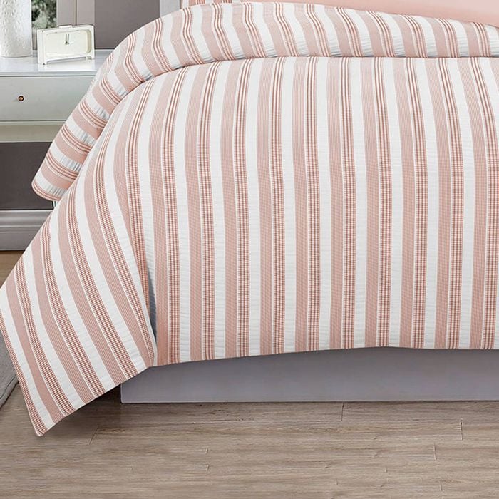 Ardor Cove Rose Dust (Similar to Peach color) Seersucker Waffle Quilt ...