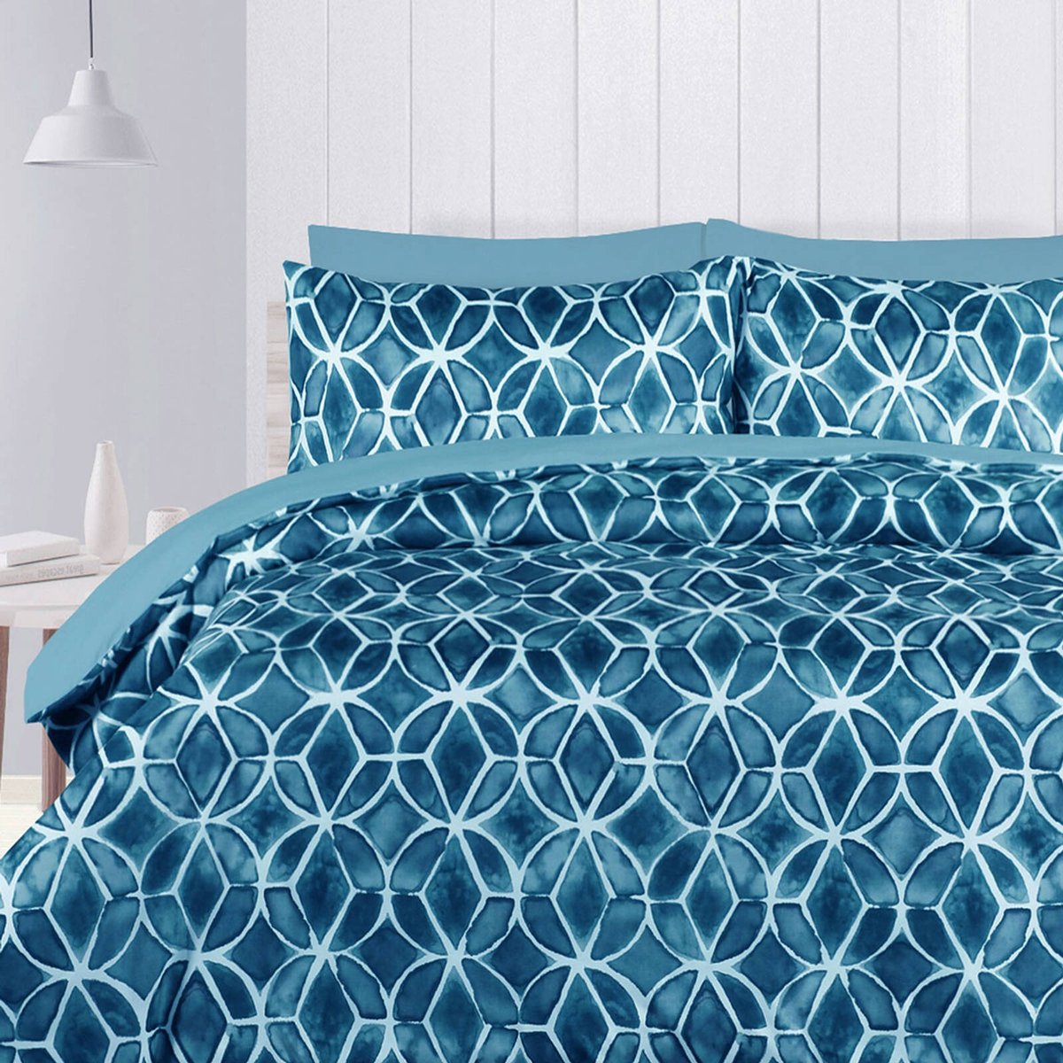 Big Sleep Granda Blue Quilt Cover Set Single - Bunnings Australia