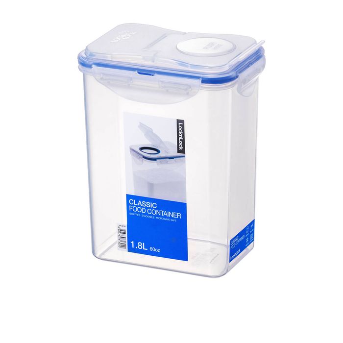 Lock & Lock Classic Rectangular Tall Container with Flip Pour Lid 1.8L - Bunnings Australia