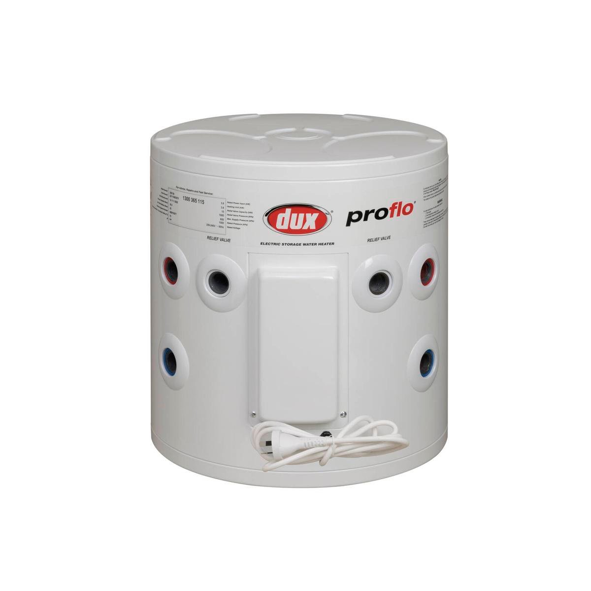 Dux 25L 2.4KW Proflo Plug In Electric Hot Water Service - Bunnings ...