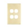 Deta S-Line Brushed Gold Finish 4 Gang Switch Cover Plate - Brushed ...