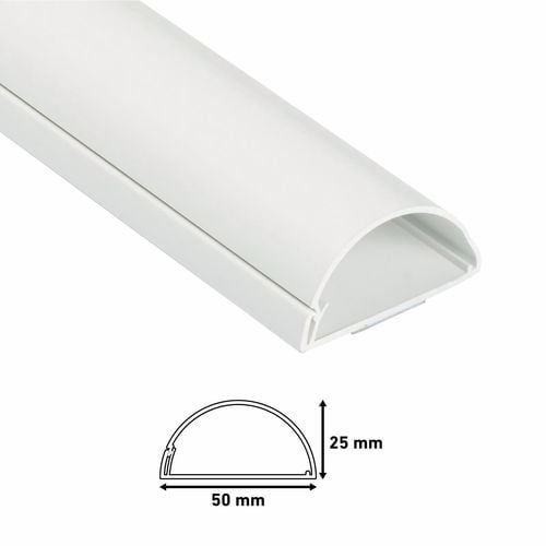D-Line 50 x 25mm 1m TV Wall Drop Adhesive Cable Management Cover ...