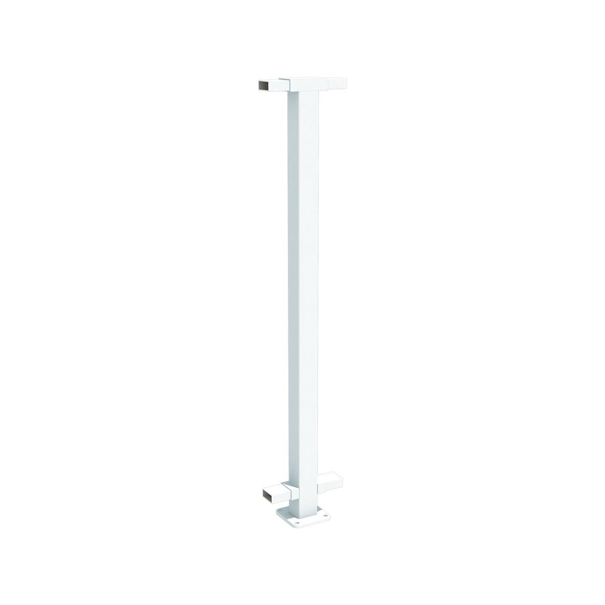 ProtectorAl 1010mm Pearl White Aluminium Flanged Middle Balustrade Post ...