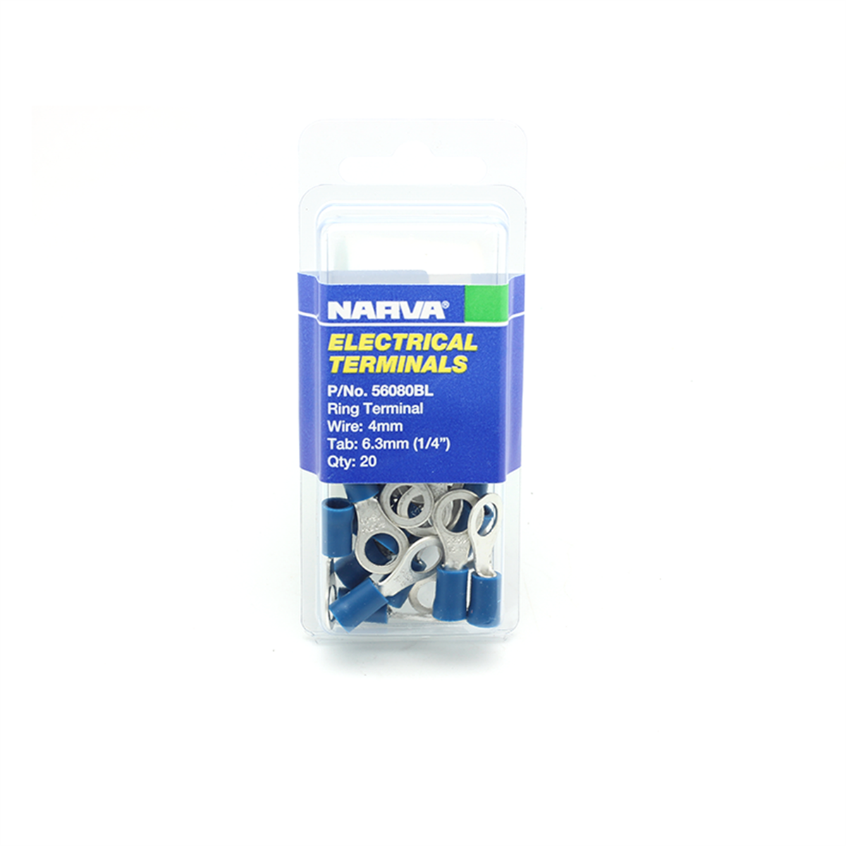 Narva 4mm Ring with 6.3mm Hole Electrical Ring Terminal - 20 Pack ...