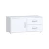 White Lowline Storage Unit with Door and 2 Drawers | Bunnings Warehouse ...