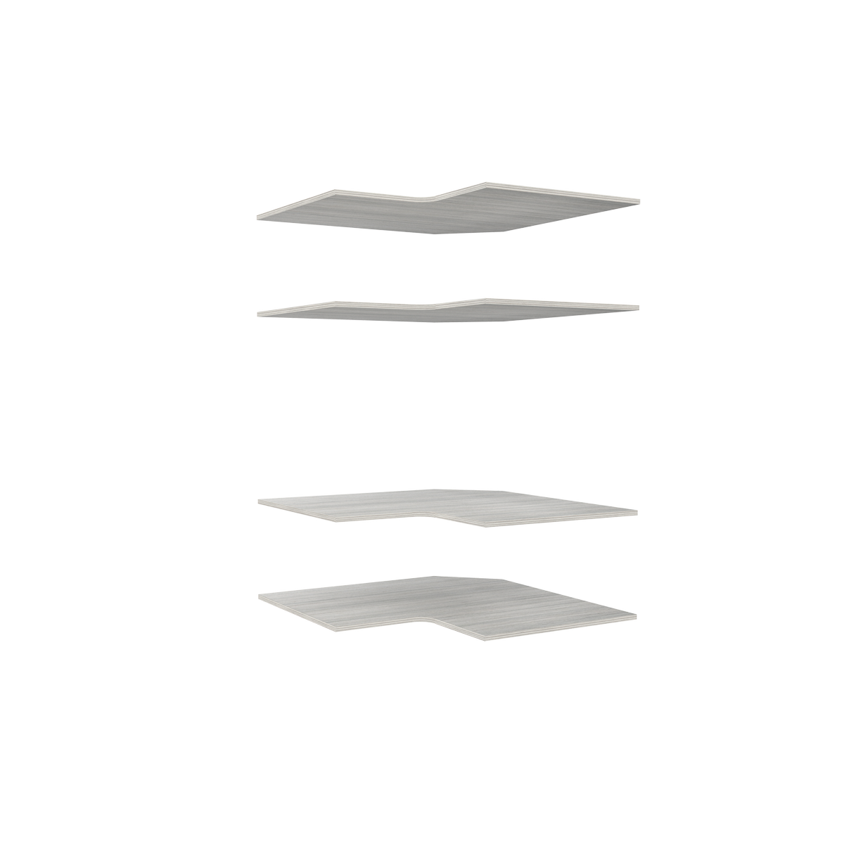 Lugna 4 Corner Shelf Insert Kit Mist Fits 900 x 580mm Cabinet Shell ...