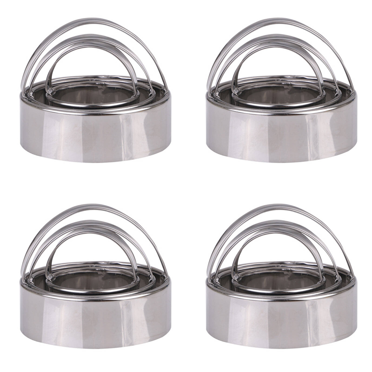 4x 3pc Appetito Stainless Steel Plain Scone Cutters w/Handle - Bunnings ...