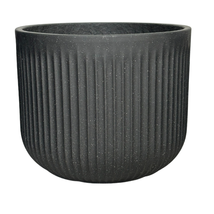 Northcote Pottery 44cm Black Linea Cylinder Pot - Bunnings Australia
