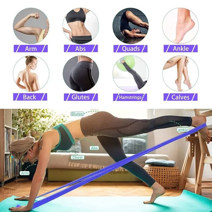 NNEOBA TPE Yoga Resistance Bands Set - 4 Levels for Full-Body Workouts ...