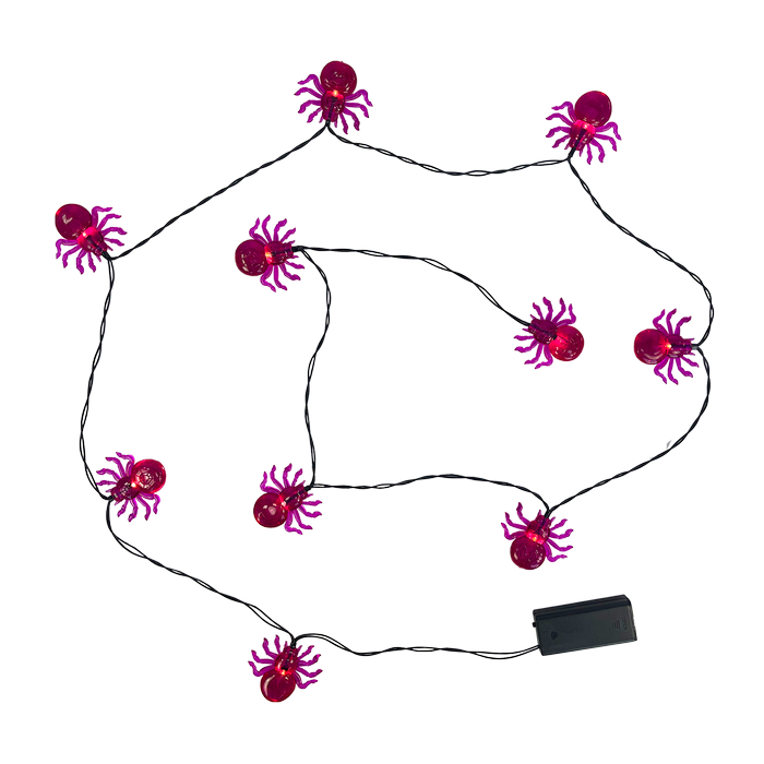 Galah 200cm Halloween 10 Icon Pink Spider String Lights - Bunnings ...