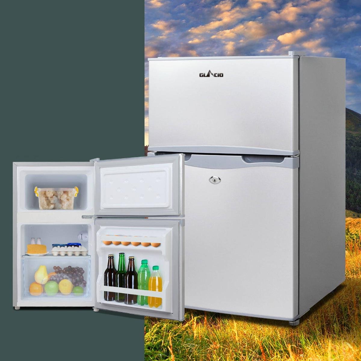 Glacio 65L Portable Camping Bar Fridge Freezer 12V/24V/240V - Bunnings ...