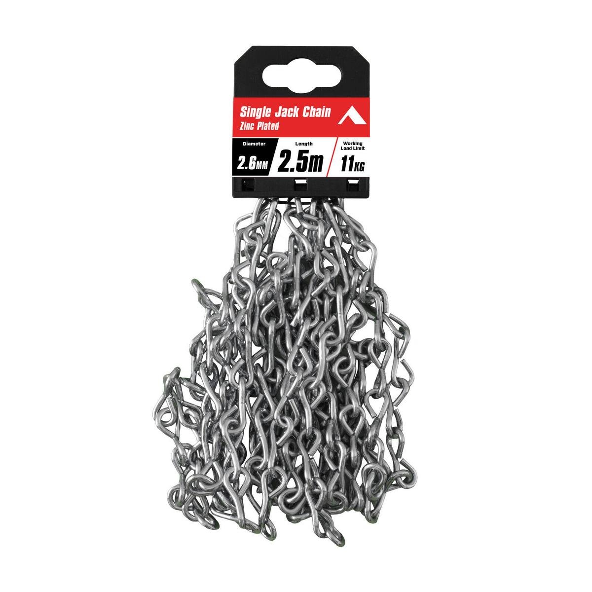 Pinnacle 2.6mm x 2.5m Zinc Plated Single Jack Chain - Bunnings Australia