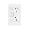 Deta Double Vertical Power Point with Extra Switch - Bunnings New Zealand