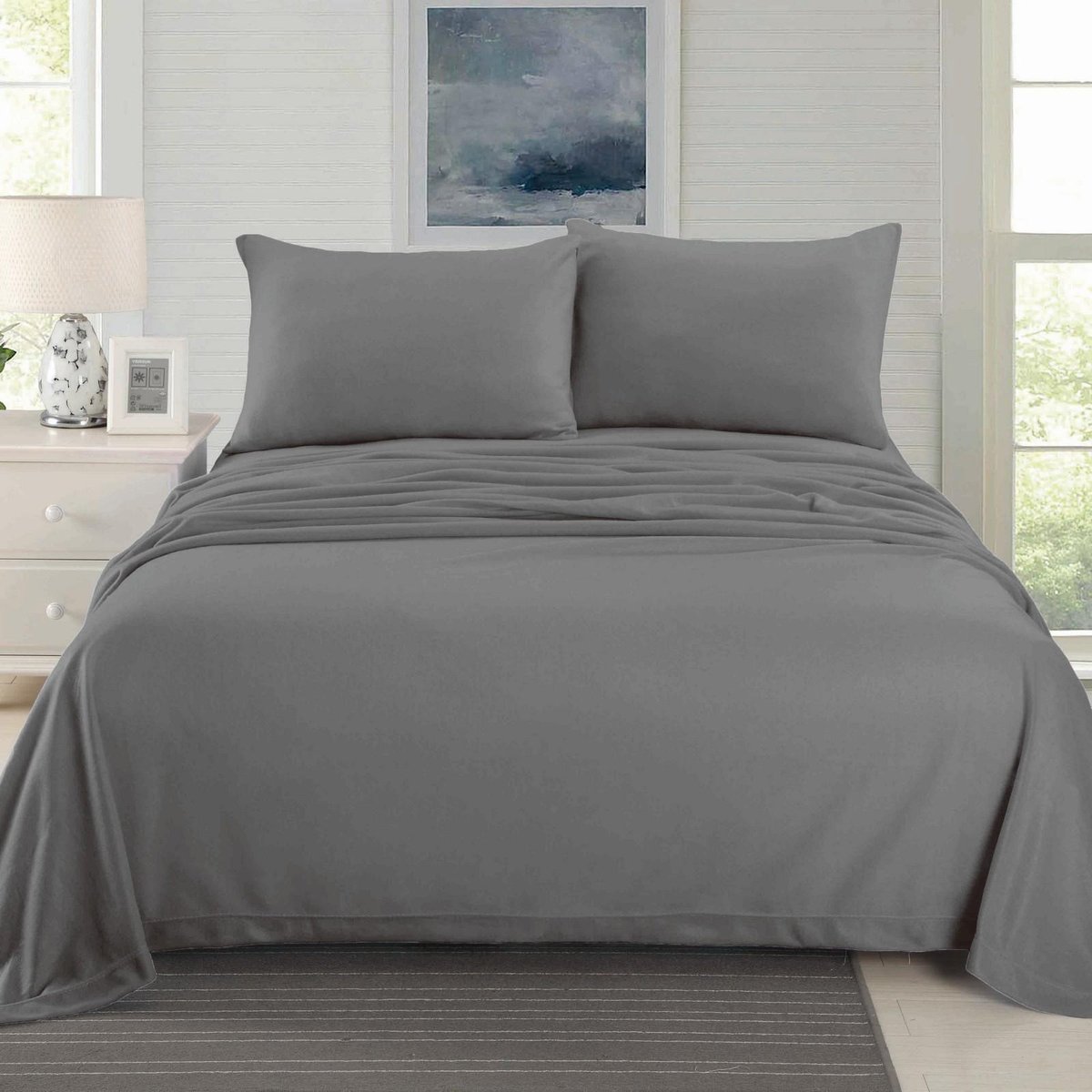 Shangri-La Linen Ultra Soft Cashmere-Feel Microfibre Flannelette Sheet ...