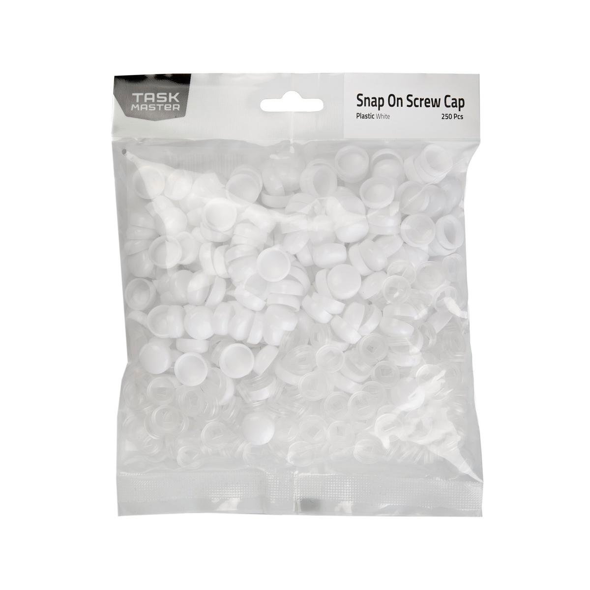 Taskmaster 6 - 8g White Snap On Screw Caps - 250 Pack - Bunnings New ...