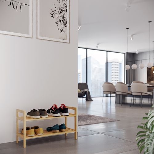 Flexi Storage Living Natural Stackable 2 Tier Bamboo Shoe Rack ...