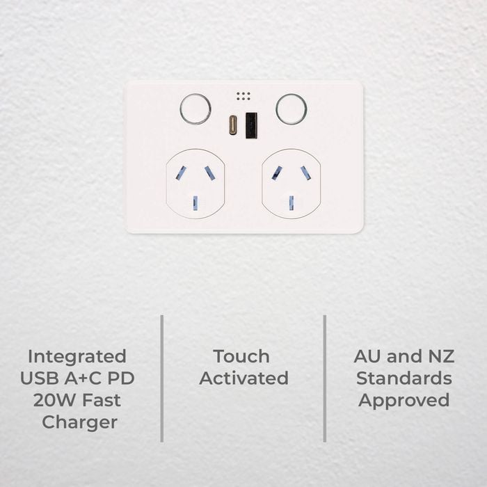DETA GRID Smart Double Power Point With USB A+C PD20W Fast Charging ...