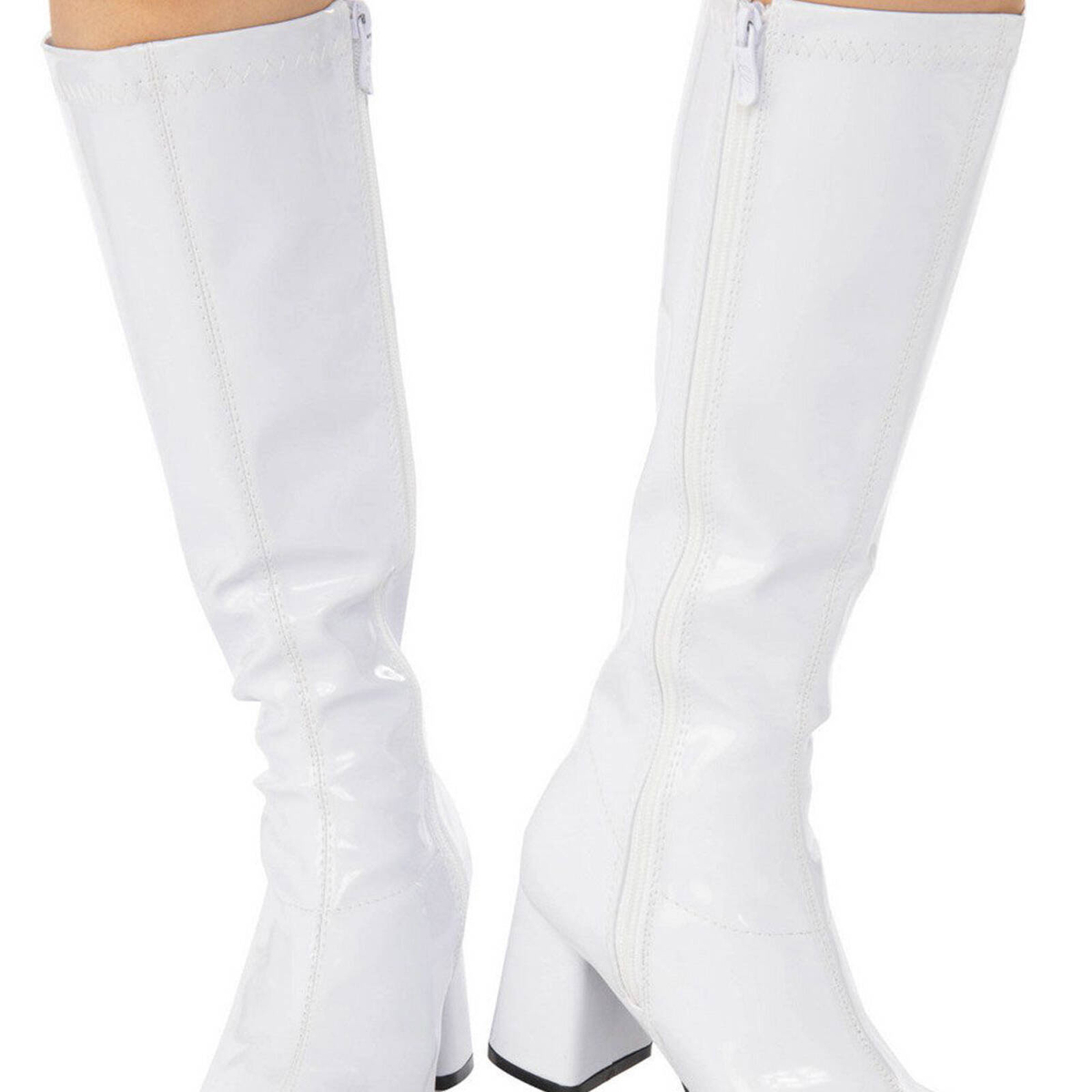Women's 60s Go-Go Boots – Knee High Vinyl Halloween Costume Footwear ...
