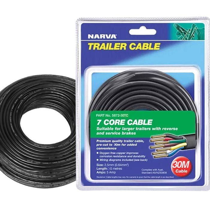 Narva 7 Core Trailer Cable 2.5mm 5A 30m Automotive Boat Caravan Truck ...