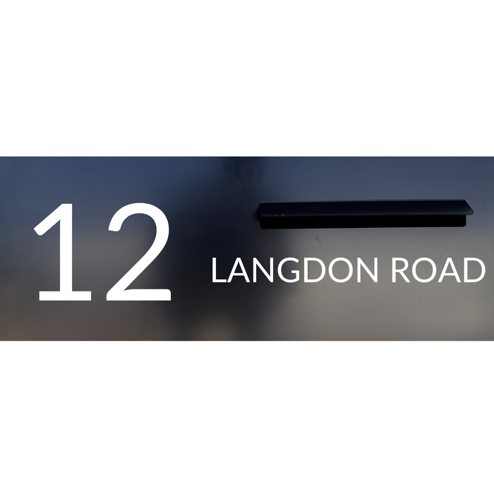 Numero Black Custom Letterbox & House Sign - Large - Bunnings Australia